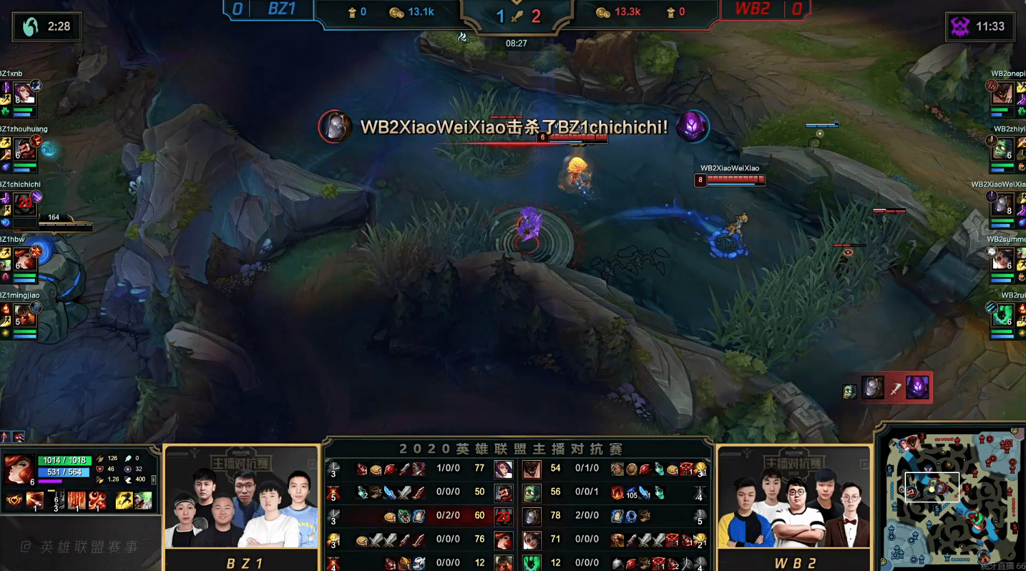 LOL：主播对抗赛WB2亮出大招流阵容，小娜宝绝活剑姬杀穿！-搜狐大视野-搜狐新闻