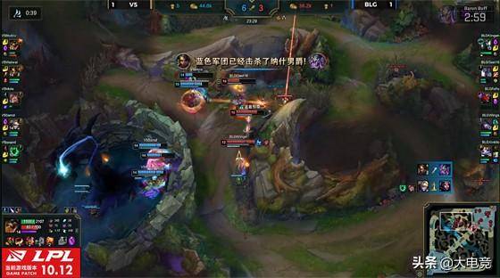 LOL-LPL：Biubiu鳄鱼单杀铁男打穿上路，V5让一追二战胜BLG_大招