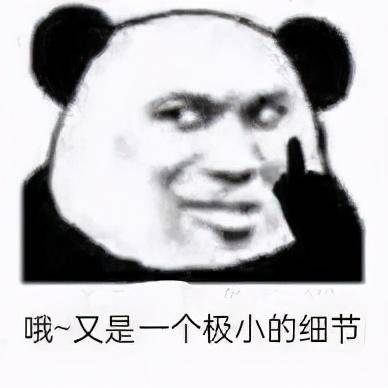 熊猫头搞笑小细节表情包：哦~又是一个极小的小细节