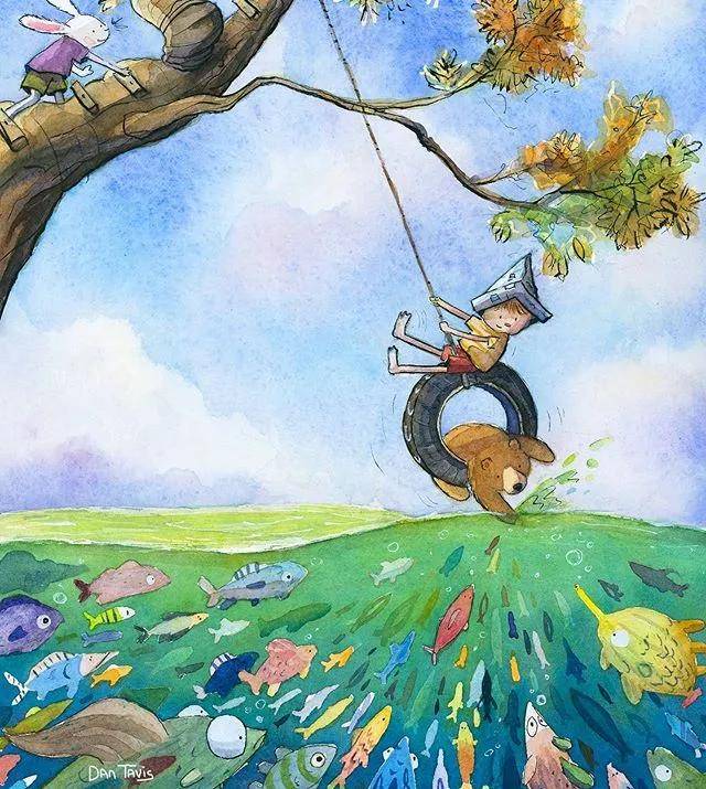 【插画】Dan Tavis笔下无忧无虑的童年_Winter