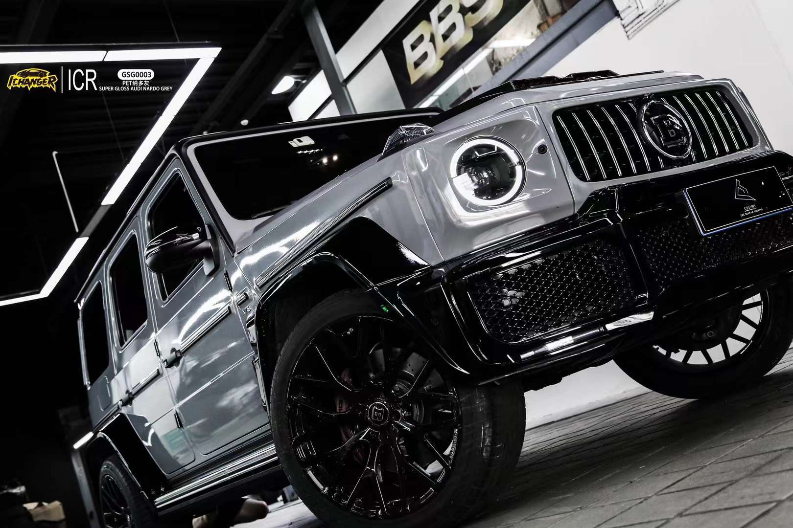 奔驰 G系改巴博斯套件，Ichanger（ICR）改变者改色膜PET纳多灰_搜狐汽车_搜狐网