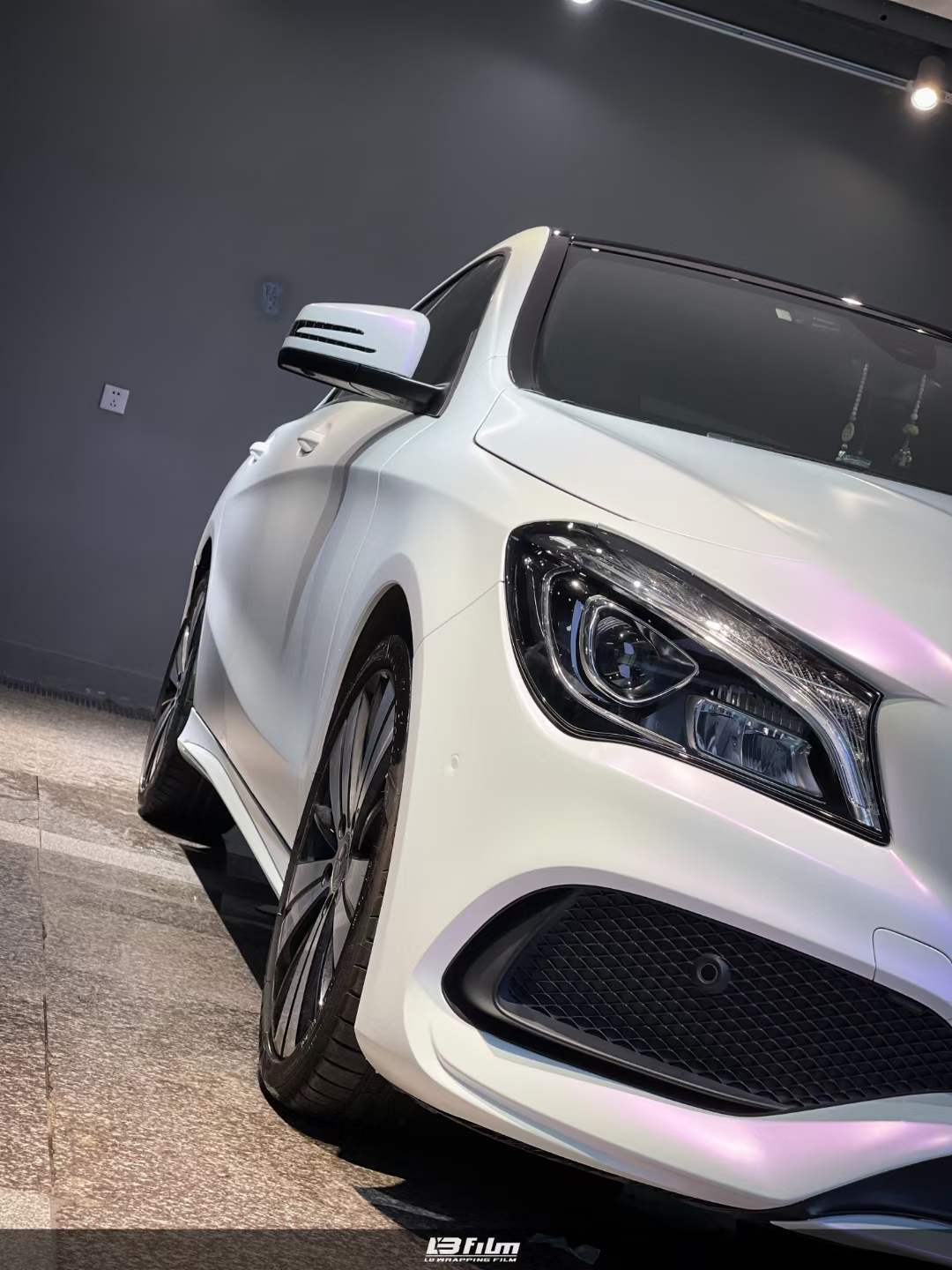 LB FILM：奔驰-CLA贴膜LB改色膜电光白变紫_搜狐汽车_搜狐网