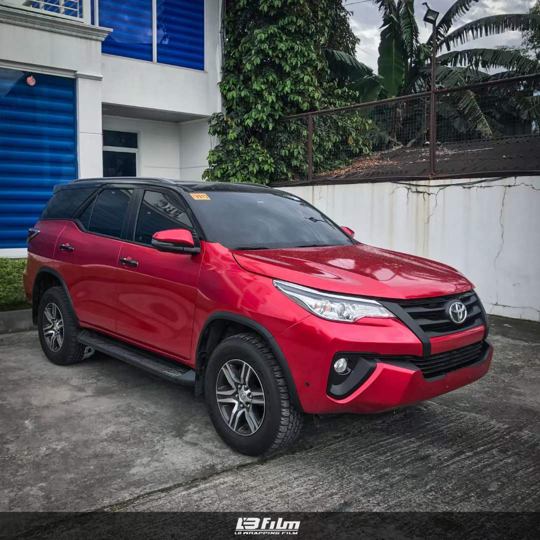 LB改色膜：丰田-Fortuner贴膜超亮金属玫瑰红_搜狐汽车_搜狐网