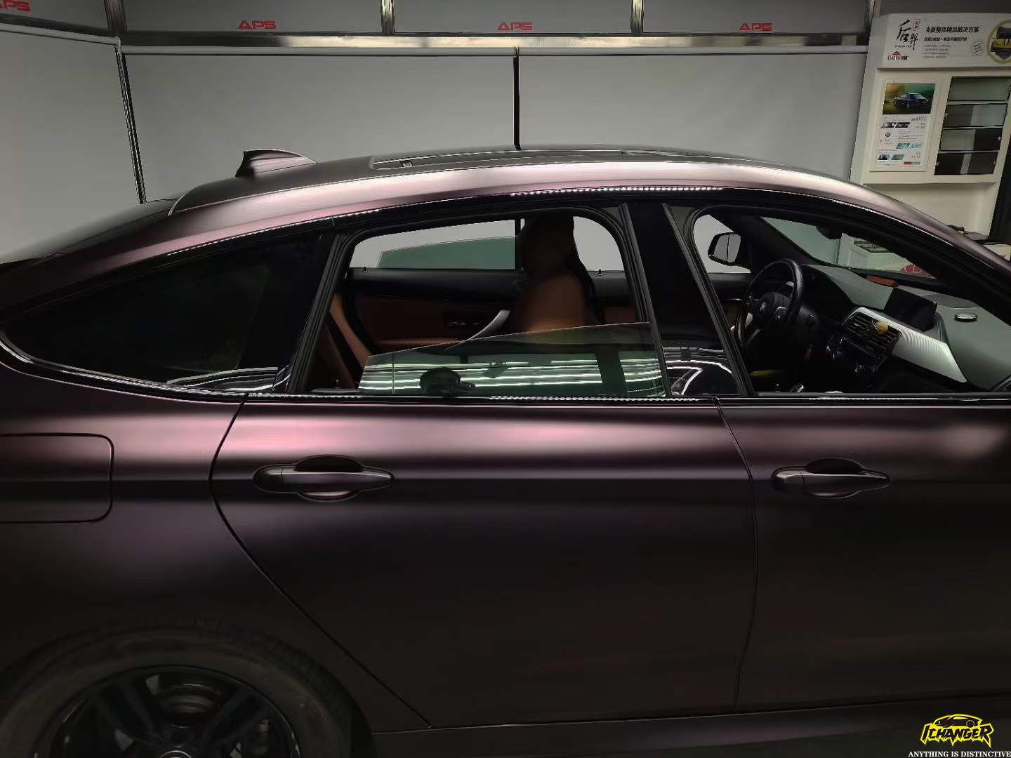 宝马3系GT全车贴膜Ichanger（ICR）改变者改色膜超亚黑幻紫_搜狐汽车_搜狐网