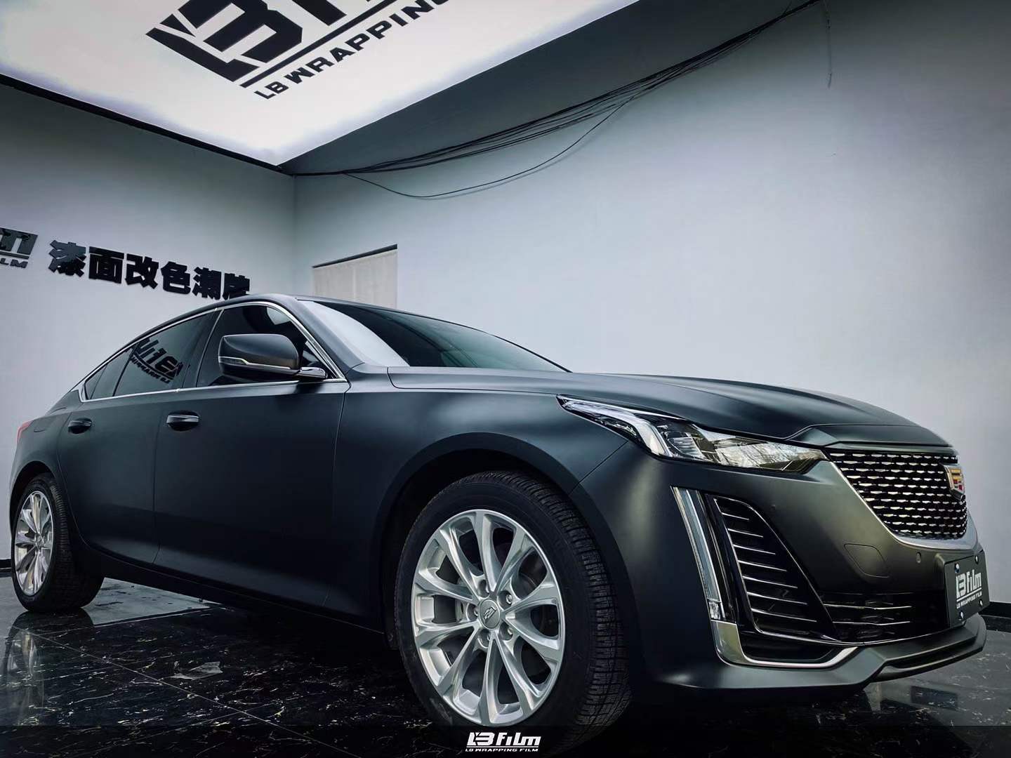 凯迪拉克-CT5全车LB改色膜亚光黑_搜狐汽车_搜狐网