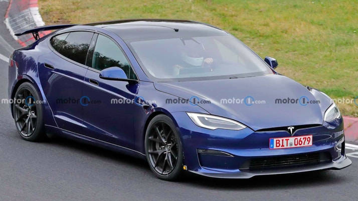 特斯拉Model S Plaid+谍照来袭，809kW最大功率，运动套件很激进_搜狐汽车_搜狐网