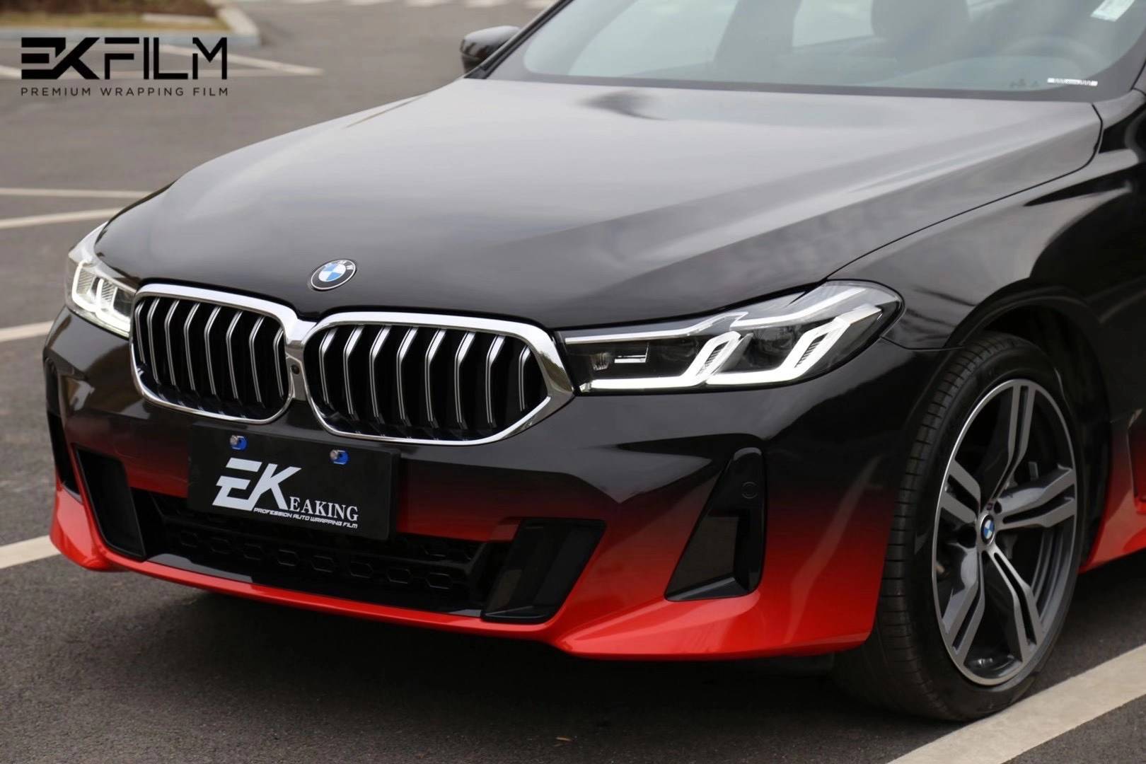 宝马6系GT汽车EK FILM改色膜黑红渐变_搜狐汽车_搜狐网