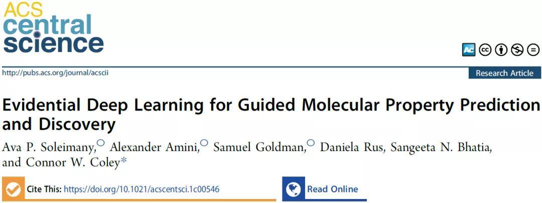ACS Cent. Sci. | 证据性深度学习指导分子性质预测_模型