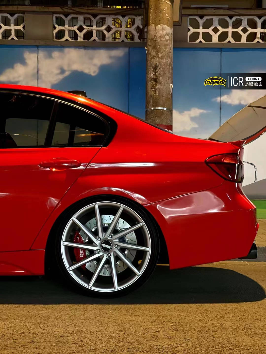 Ichanger（ICR改色膜）改变者宝马3系水晶法拉利红_搜狐汽车_搜狐网