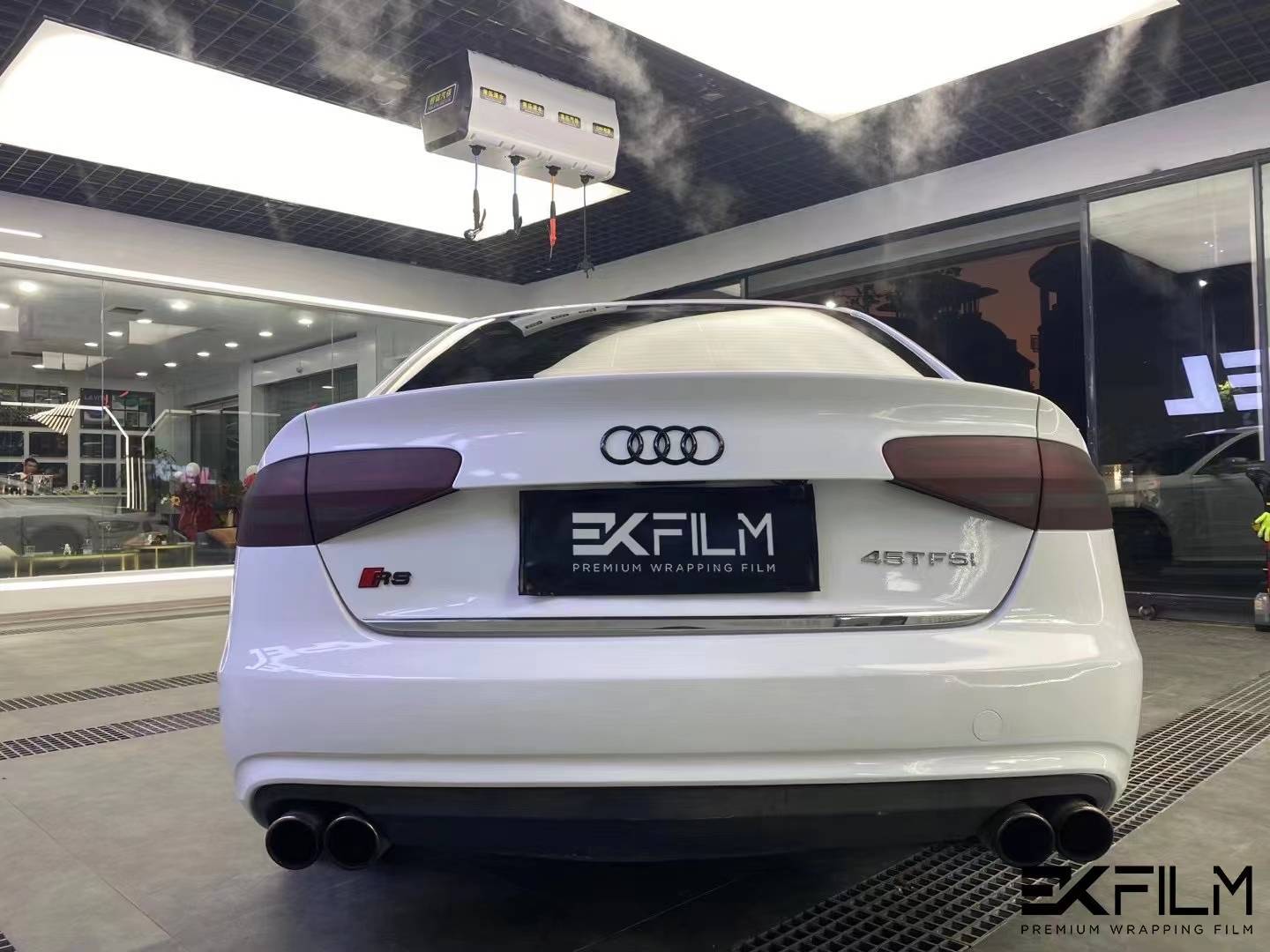 奥迪A4L汽车贴膜EKFILM改色膜高亮白_搜狐汽车_搜狐网