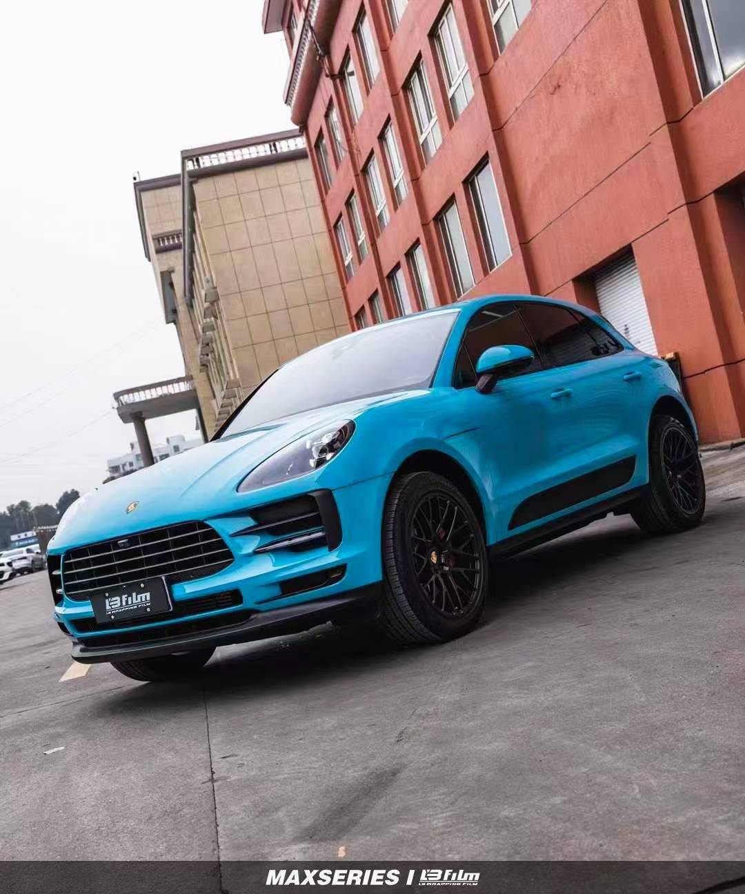 保时捷-Macan（LBFILM）LB原厂漆迈阿密蓝改色膜_搜狐汽车_搜狐网