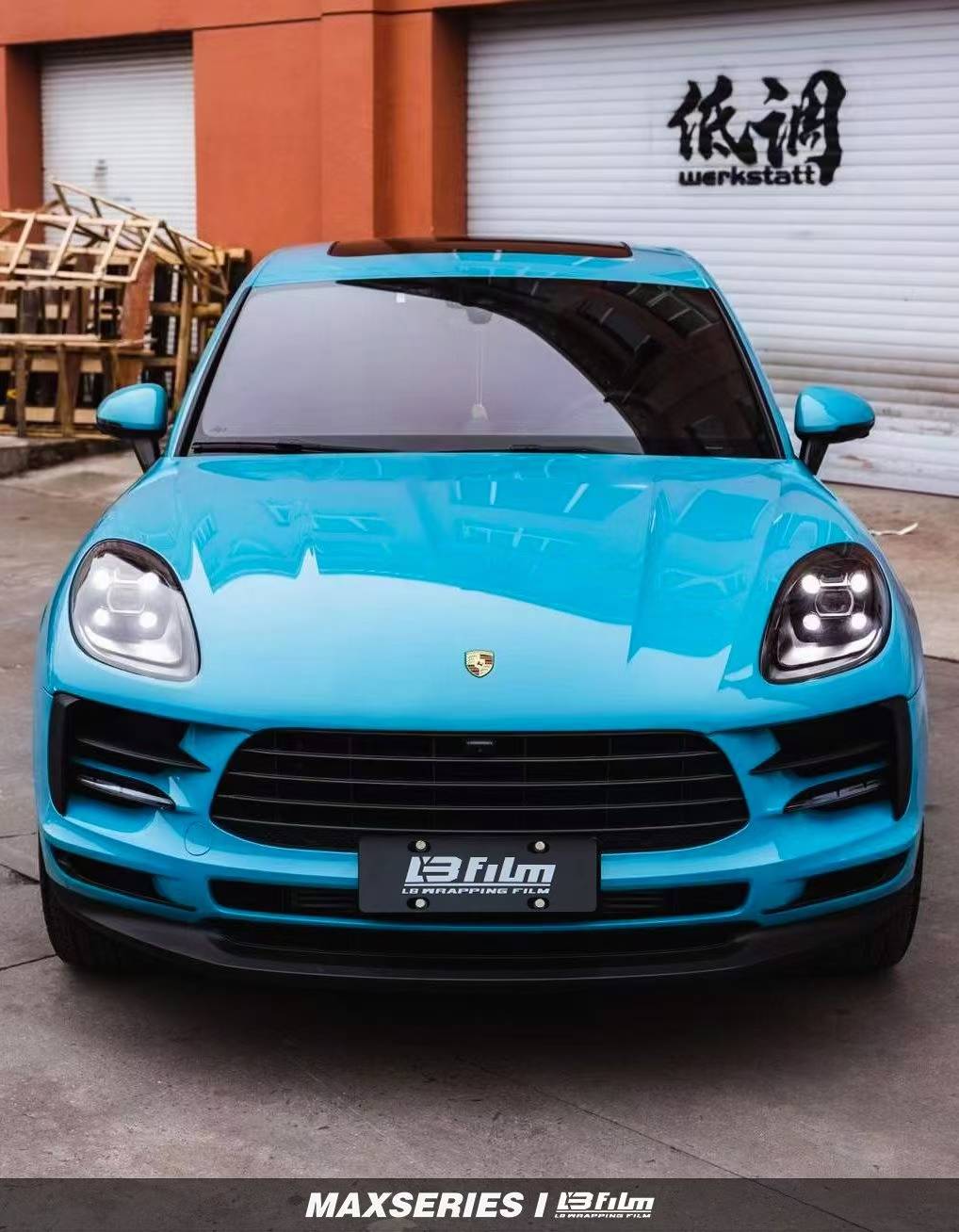 保时捷-Macan（LBFILM）LB原厂漆迈阿密蓝改色膜_搜狐汽车_搜狐网