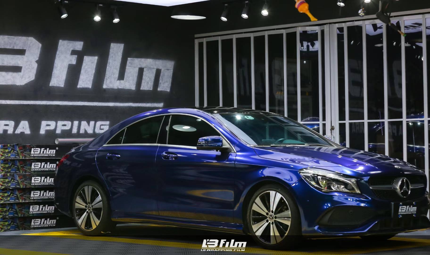 汲取了蓝莓的自然色彩，奔驰CLA200超亮金属篮莓改色膜-LBFILM_搜狐汽车_搜狐网