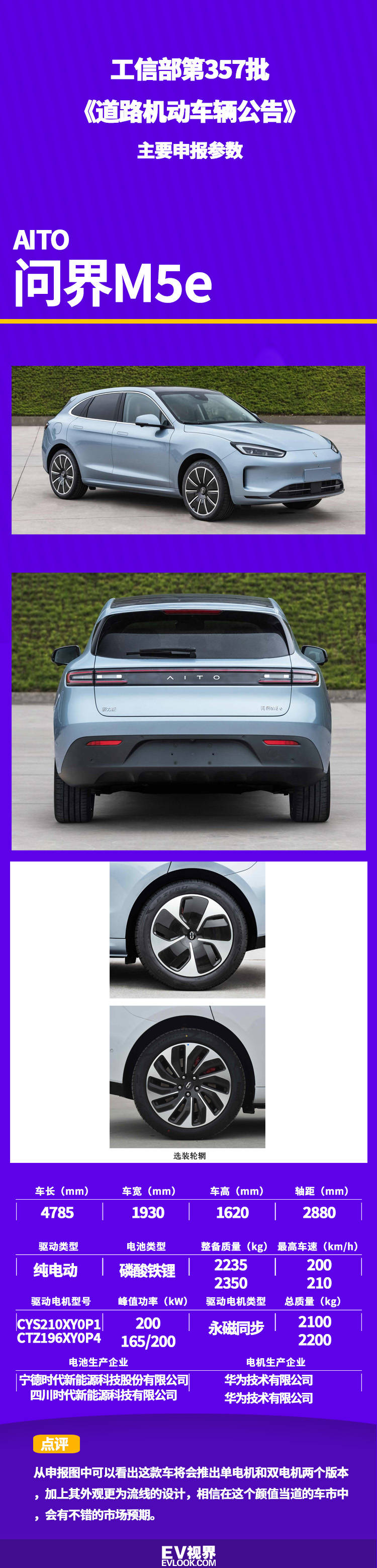 采用纯电动力，问界M5e申报图曝光_搜狐汽车_搜狐网