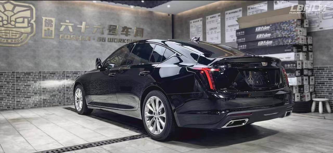 凯迪拉克CT5-LB改色膜超亮黑隐形车衣，防护增亮一步到位_搜狐汽车_搜狐网