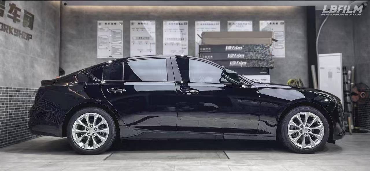凯迪拉克CT5-LB改色膜超亮黑隐形车衣，防护增亮一步到位_搜狐汽车_搜狐网