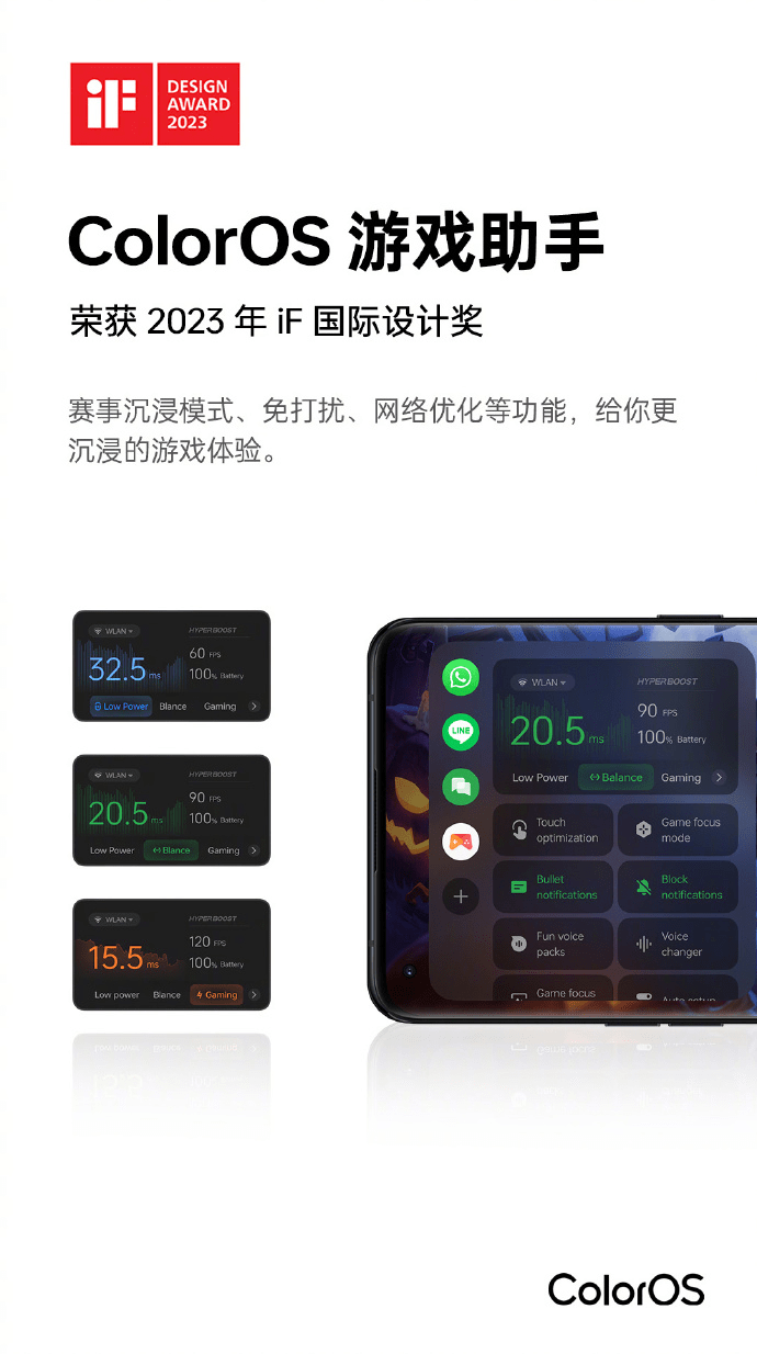 多个功能斩获6项IF设计大奖，ColorOS 13表现获权威肯定_系统_游戏_智能
