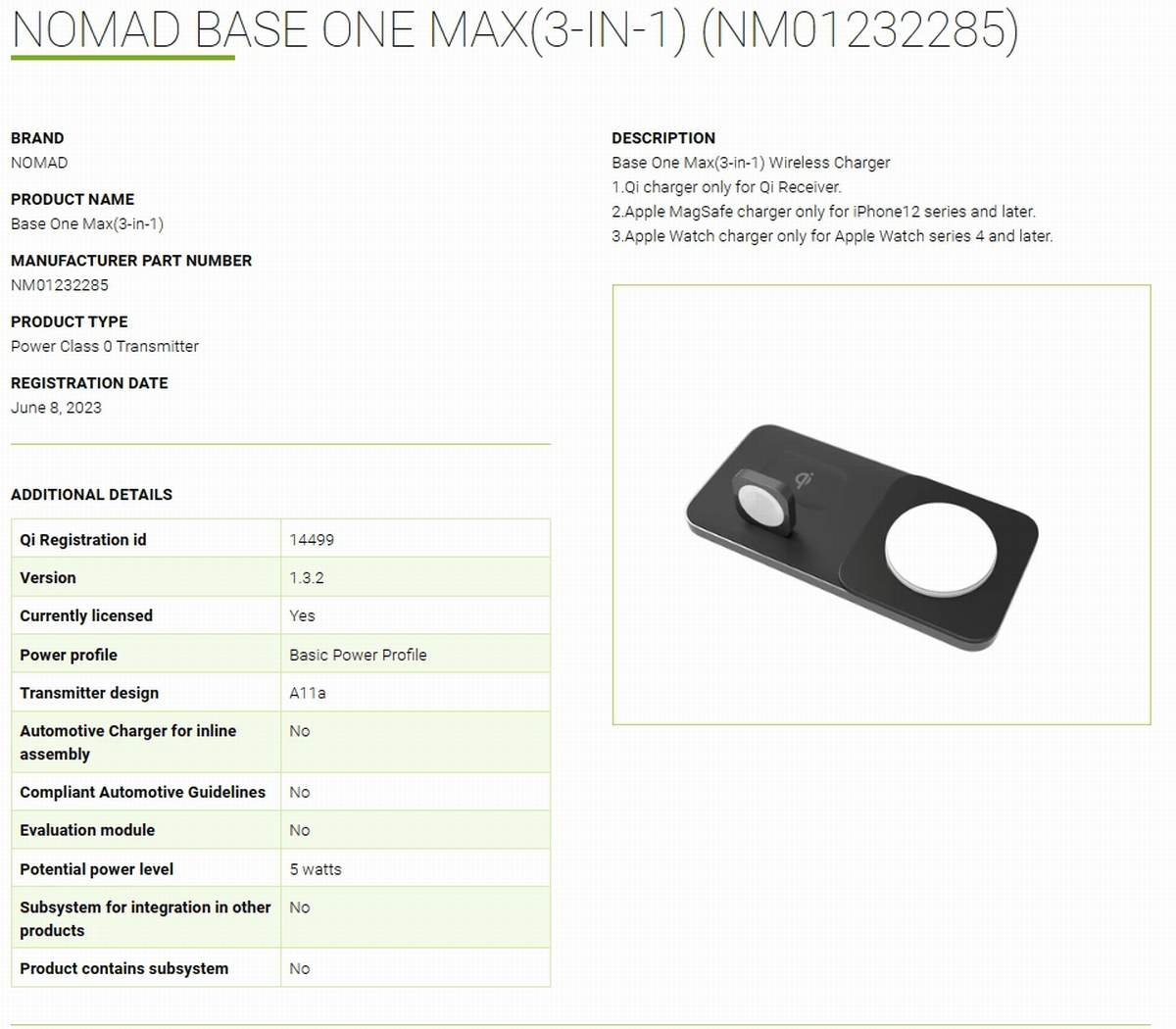 Qi2.0热烈推进中，WPC无线充电联盟在2023年6月公布通过Qi认证的100款产品_编号_等级_功率