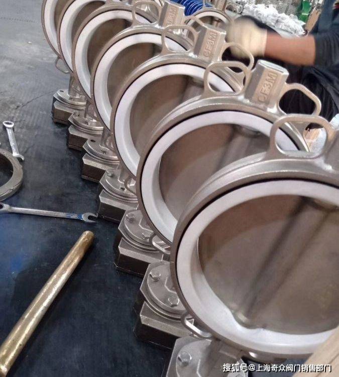 D371F-16C涡轮半衬氟对夹蝶阀 DN100脱硫专用衬氟手动阀_价格