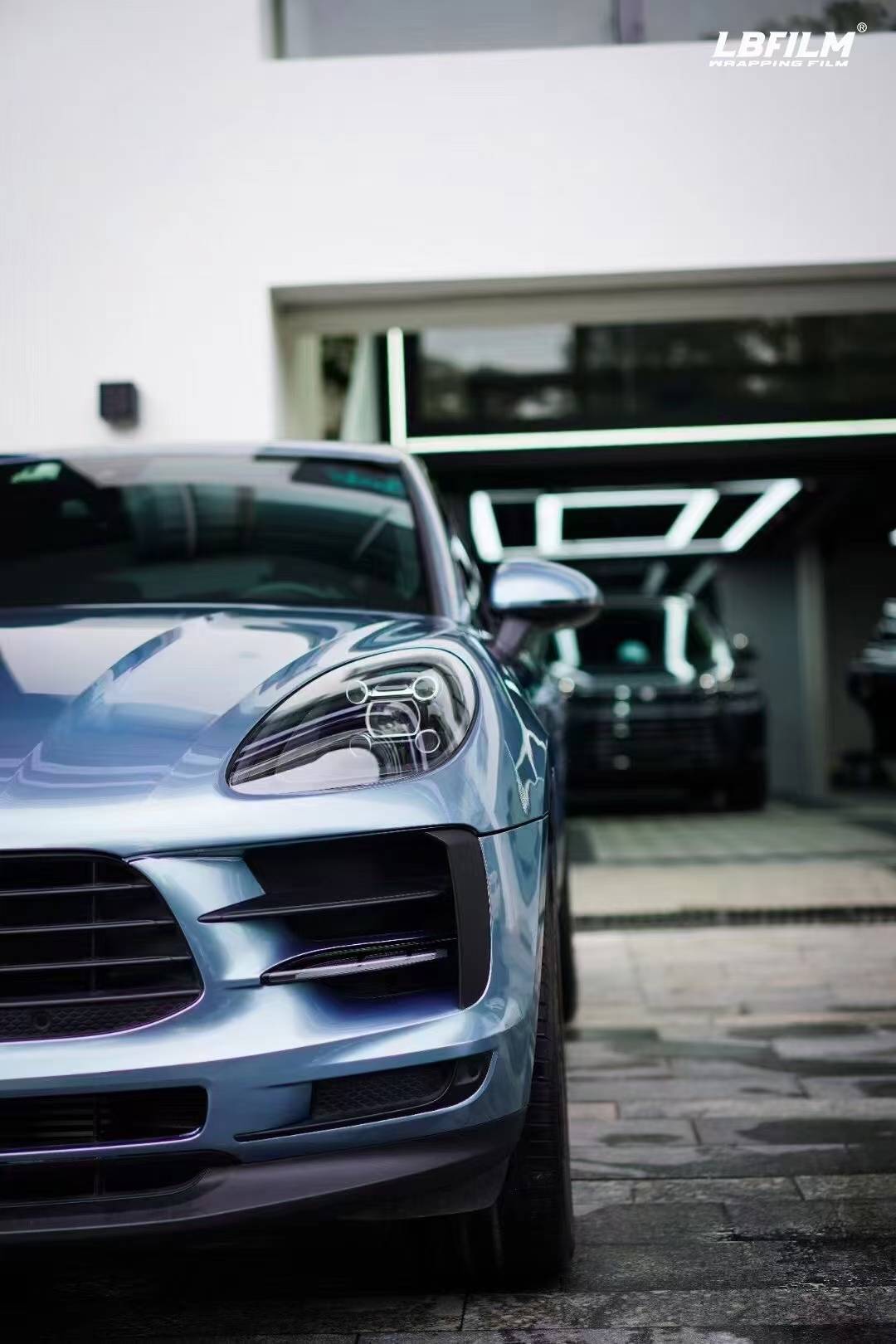 保时捷macan-LB改色膜液态金属索玛托蓝，清冷感冷冽感的颜色_搜狐汽车_搜狐网