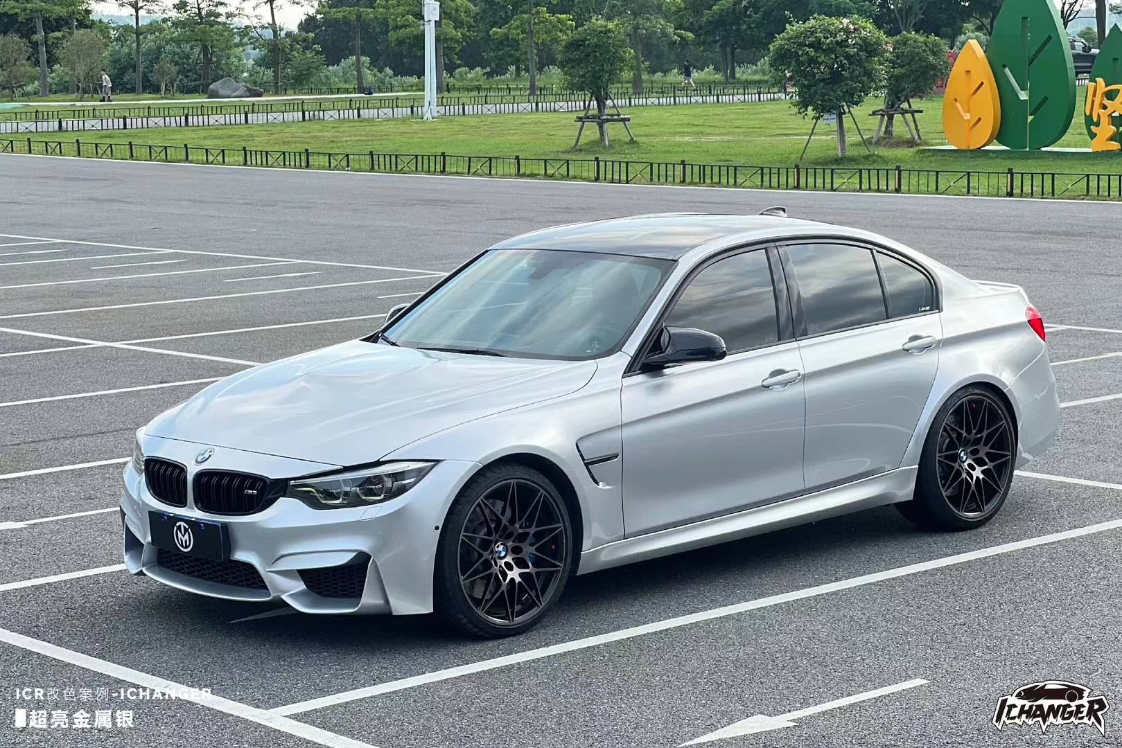 宝马M3-Ichanger改色膜超亮金属银，科技金属之气中又不失高贵_搜狐汽车_搜狐网