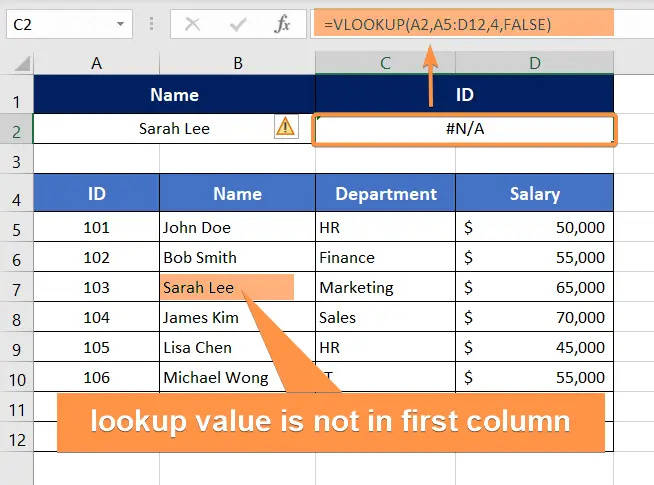 Excel 中的 8 个 VLOOKUP 限制以及最佳解决方案_函数_公式_数组