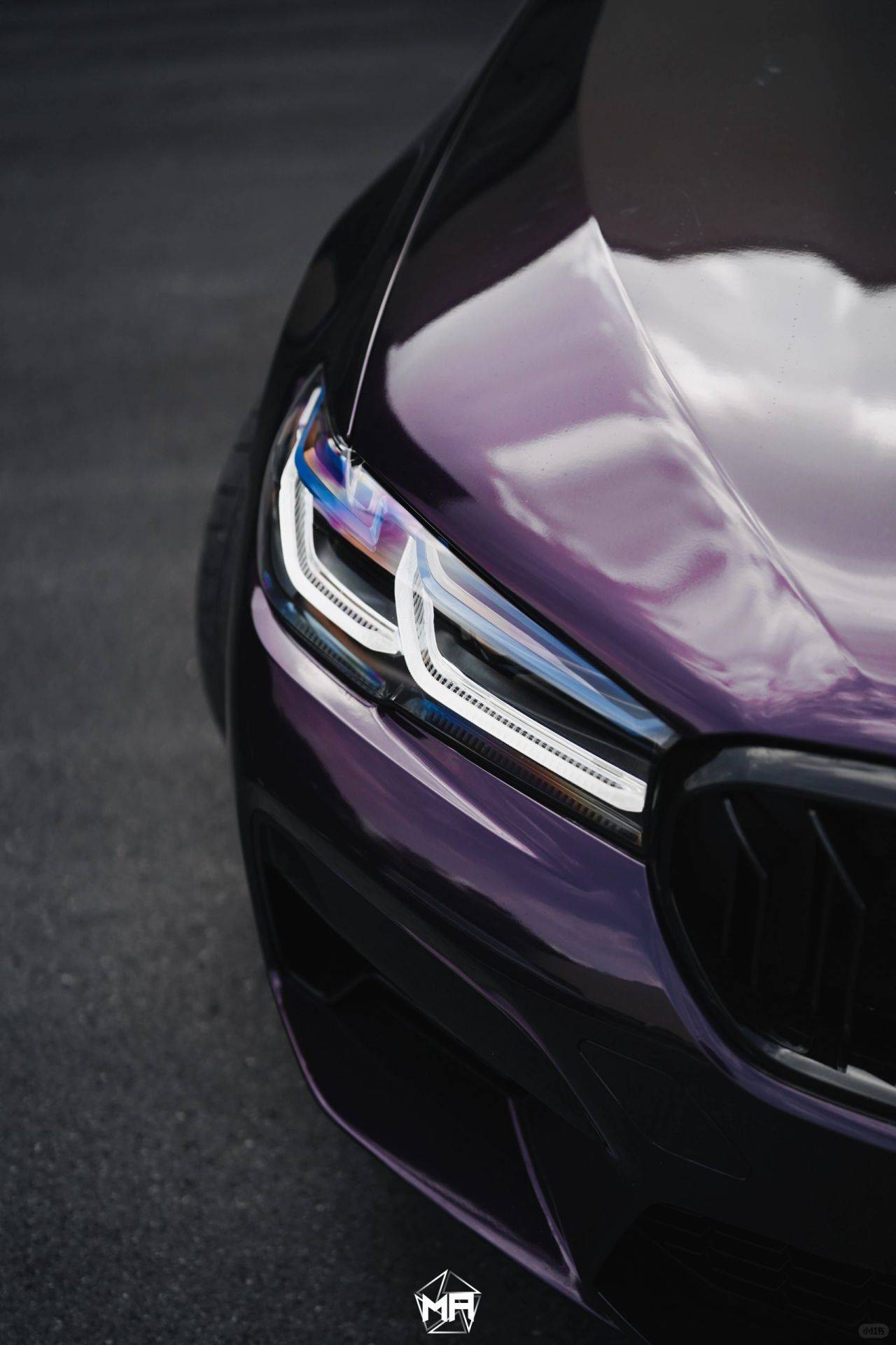 宝马M5-Matrix矩阵改色膜幽灵午夜紫+MA10窗膜，让颜值更加分_搜狐汽车_搜狐网