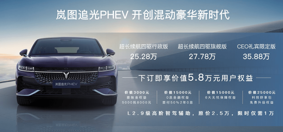 262km超长纯电续航，岚图追光PHEV 25.28万元起上市_搜狐汽车_搜狐网
