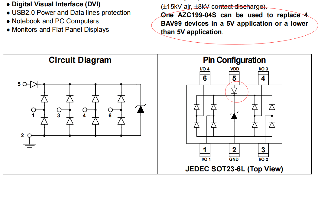 AMAZING代理 AZC199-04S.R7G VDD防反串TVS_讯号_电感_Parts