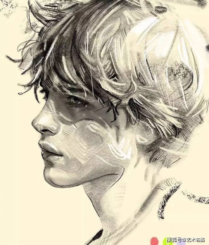 韩国艺术家kildren的人物肖像手绘插画油画作品 -6parkbbs.com