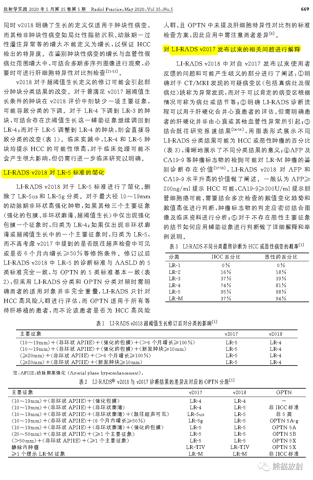 综述丨肝脏影像报告及数据系统（LI-RADS）2018版更新解读_诊断