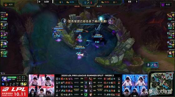 LOL-LPL：xiye卡牌大招灵性偷家，LGD让一追二ES收获夏季赛首胜_奥恩
