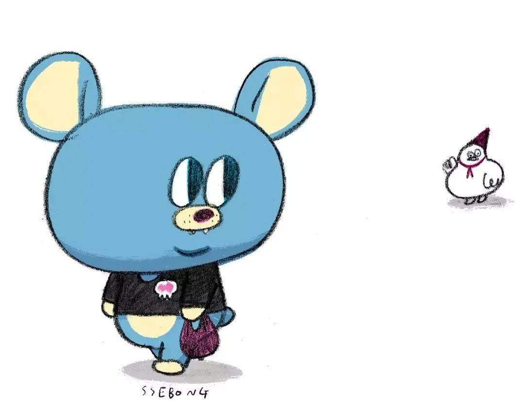 韩国插画师Ssebong Kim：可爱就完事了！_作品