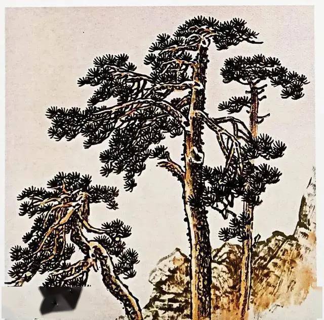 国画：松树的各种画法「图解」-搜狐大视野-搜狐新闻