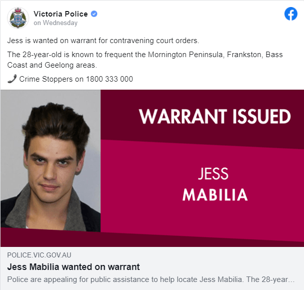 澳通缉犯因长相帅气引发关注，网友：是广告模特吧_Meeks