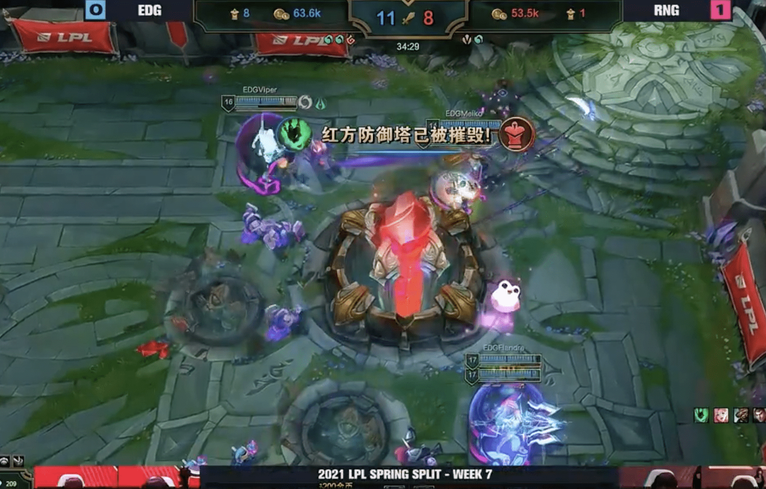 RNG2比1战胜EDG，队员表现引热议，赛后米勒一番话很真实_比赛