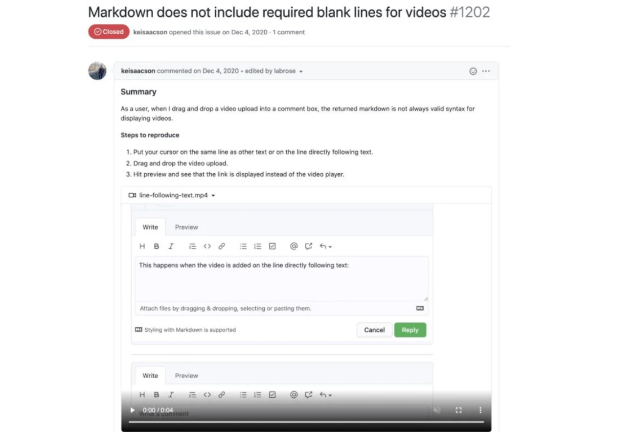 微软 GitHub 评论和 gists 支持上传视频_托管