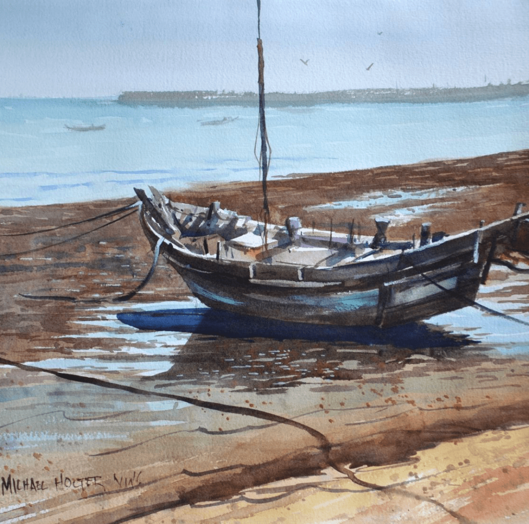 Michael Holter的水彩充满着对大海的渴望！_美国的