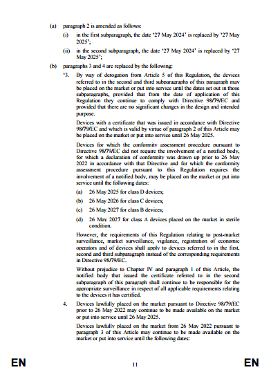 最新重磅！ IVDR正式宣告延期（附法规修正）_产品