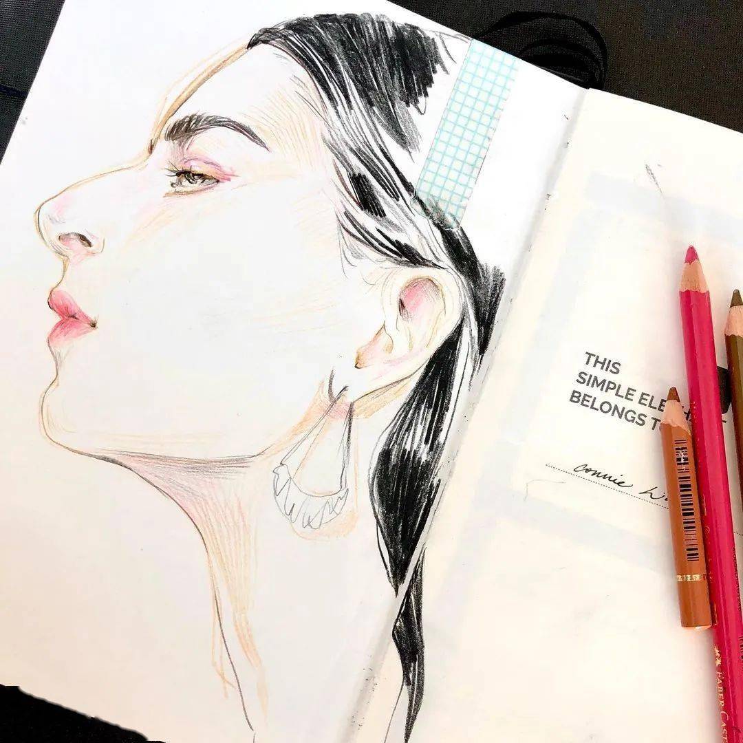 曾任圣马丁、UCA导师的Connie Lim如何绘制时装画？独树一帜的风格与多种材料交织打开了插画世界的大门_艺术_专业_工具