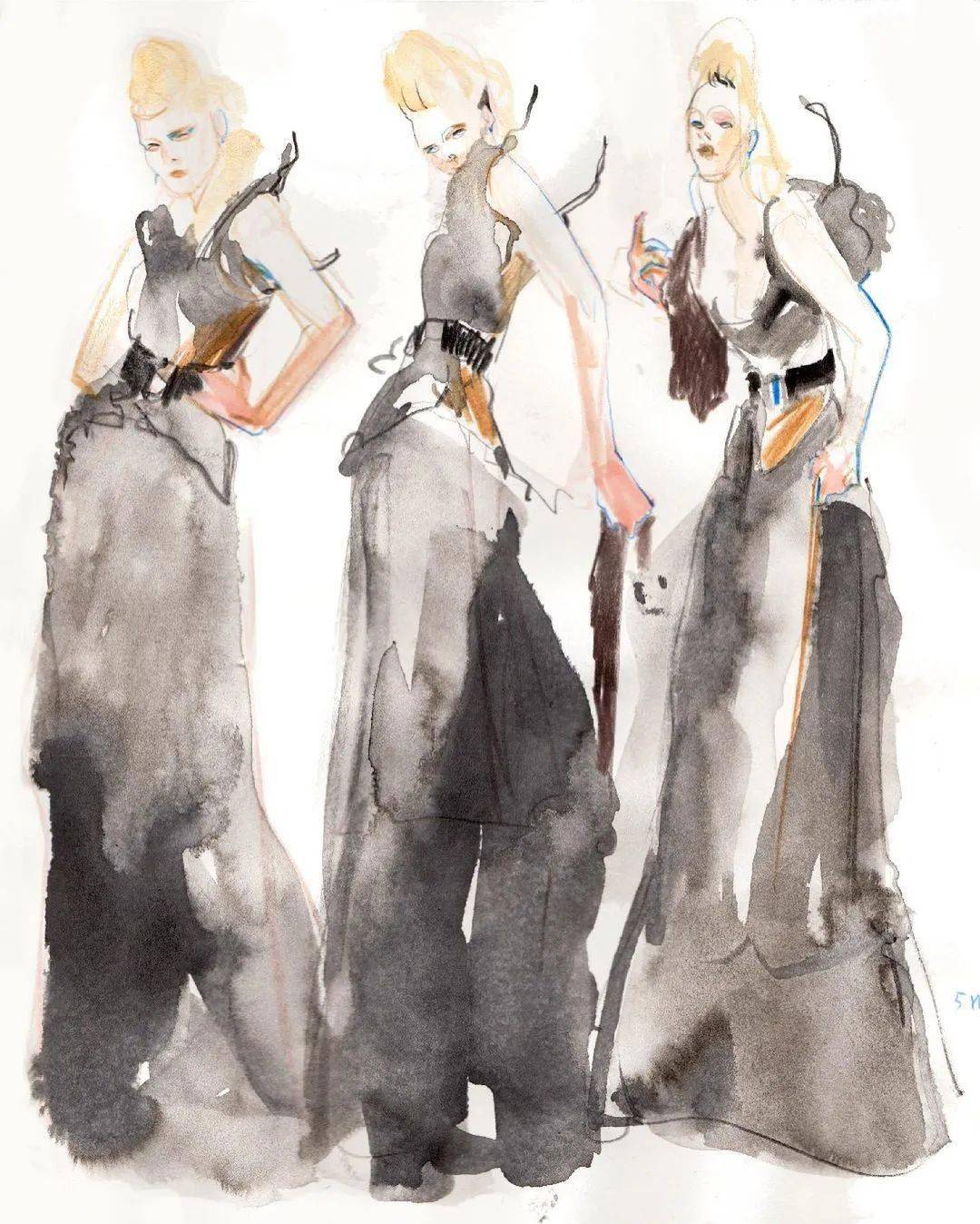 曾任圣马丁、UCA导师的Connie Lim如何绘制时装画？独树一帜的风格与多种材料交织打开了插画世界的大门_艺术_专业_工具