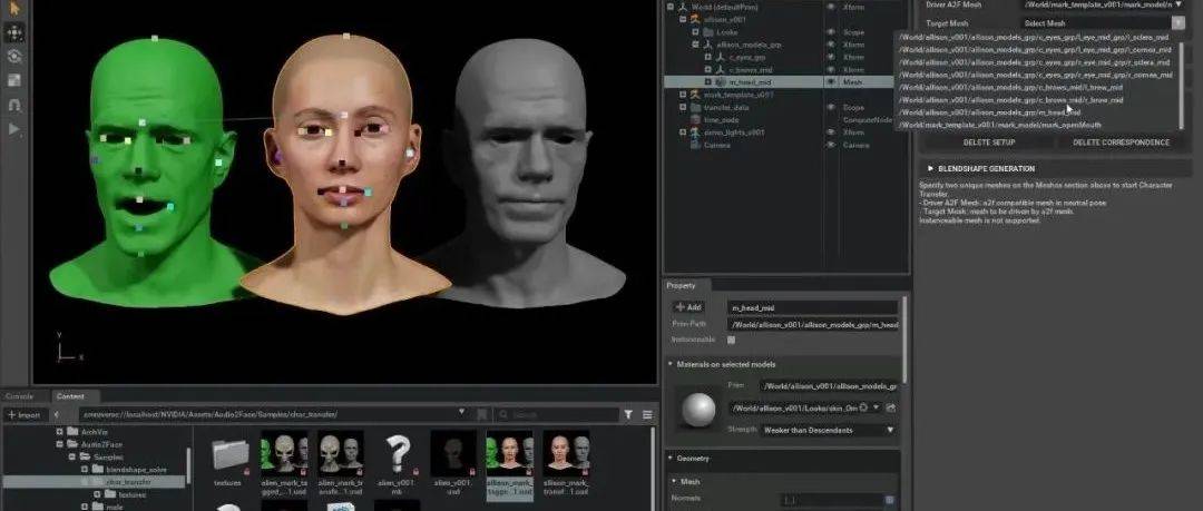 Nvidia发布了Omniverse Audio2Face 2021.3.2版 可以从音频源生成3D角色的面部动画_人人_素材_选项