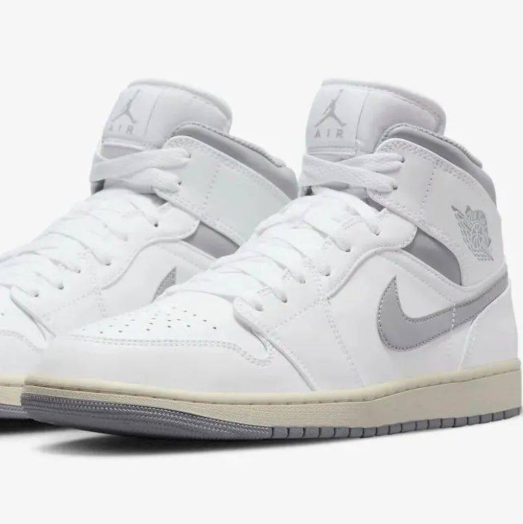 Air Jordan 1 Mid Vintage Grey_进行_Brand_使用了