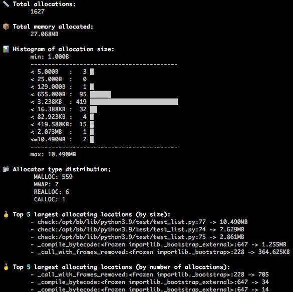 8.5K Star! 检查 Python 代码内存分配的利器_Memray_报告_函数