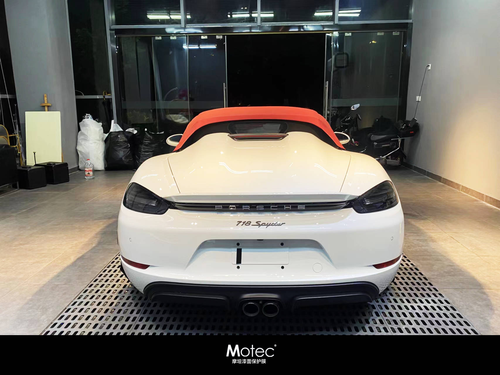 保时捷718装贴日本Motec Film摩坦隐形车衣_搜狐汽车_搜狐网