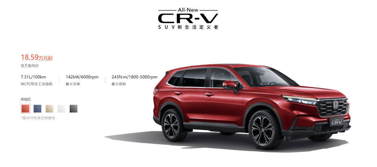 轴距加长，新增7座车型，全新一代CR-V 18.59万起售_搜狐汽车_搜狐网