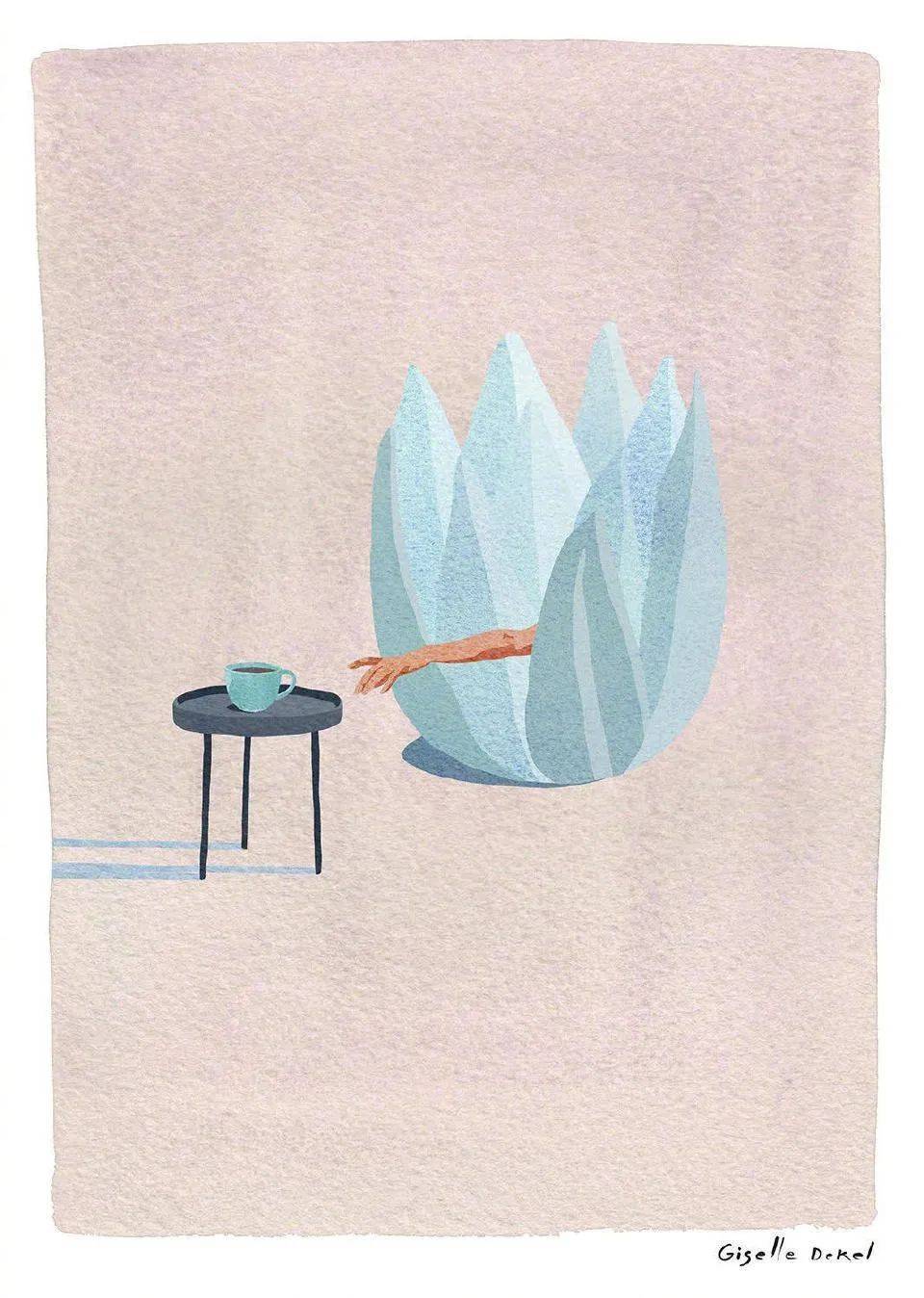 【插画】比利时Giselle Dekel：为乏味的平凡时刻注入灵魂_作品_方式_创作