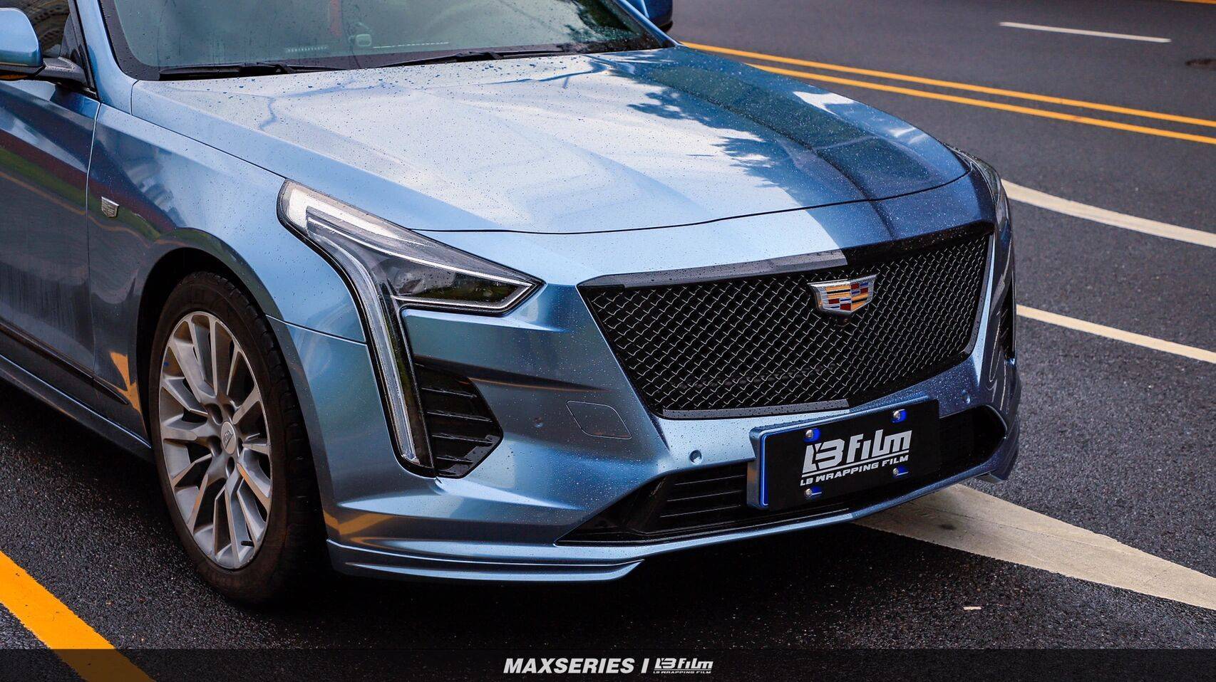 凯迪拉克CT6-LB改色膜液态金属钨蓝，沉稳大气_搜狐汽车_搜狐网