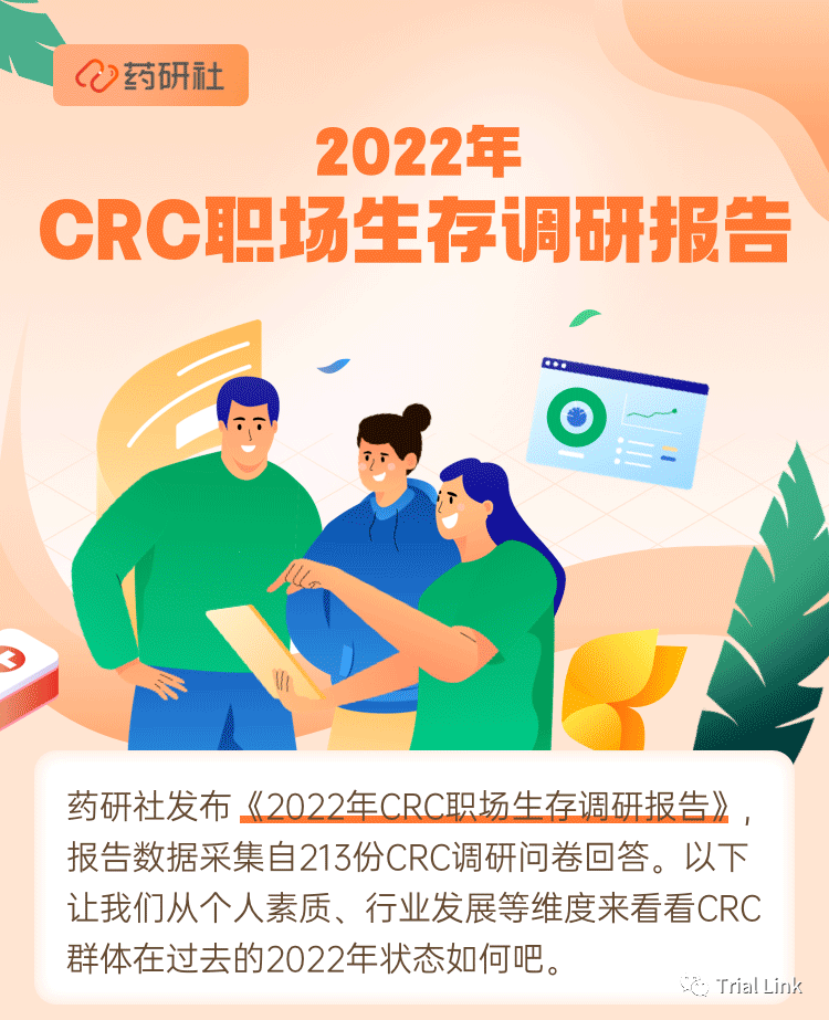 仅3成CRC不加班！《2022年度CRC职场生存调研报告》来喽~_工具_中心_Trial