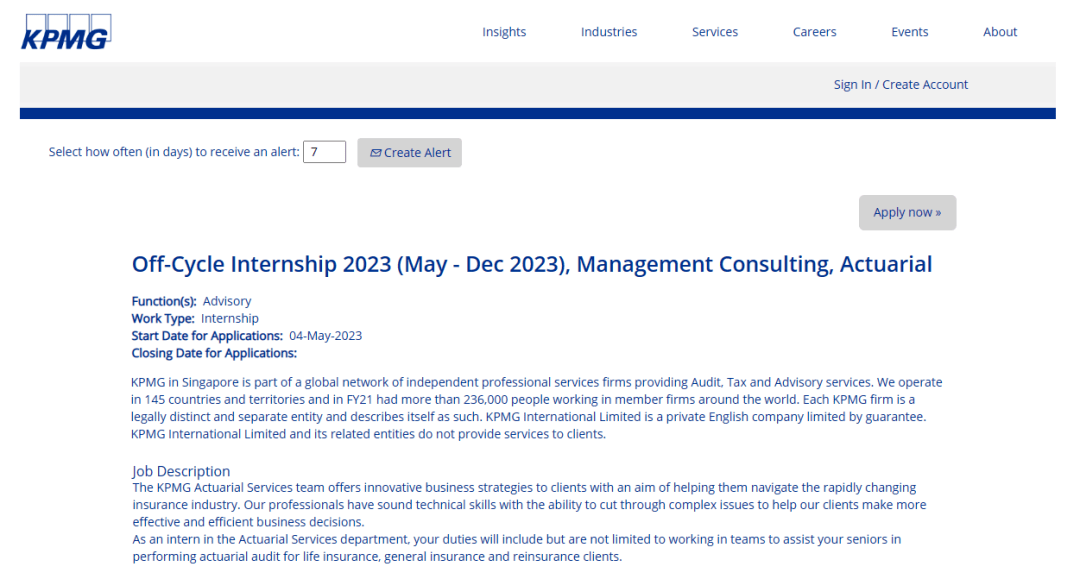 实习 | KPMG咨询类Off-Cycle Intern随时关岗，23-26届速投_Rolling_香港_skills